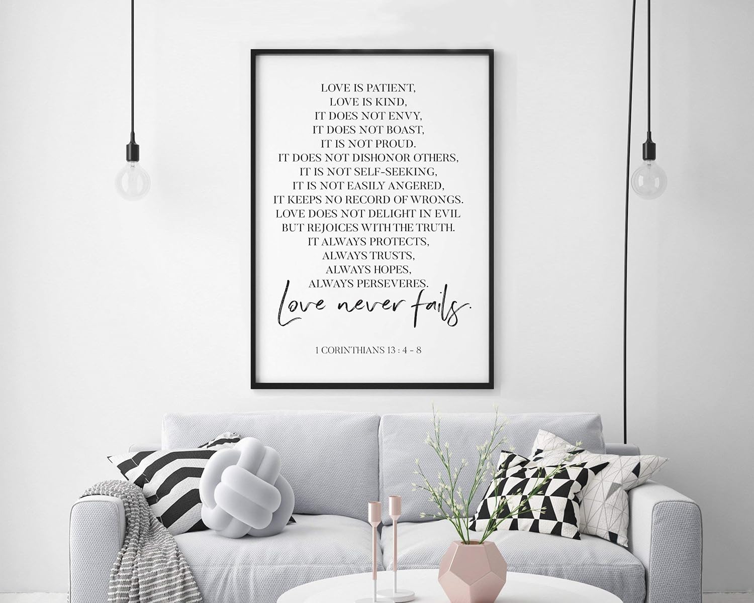 Love is Patient Art Print Love is Patient Bible Verse Wall Art ...