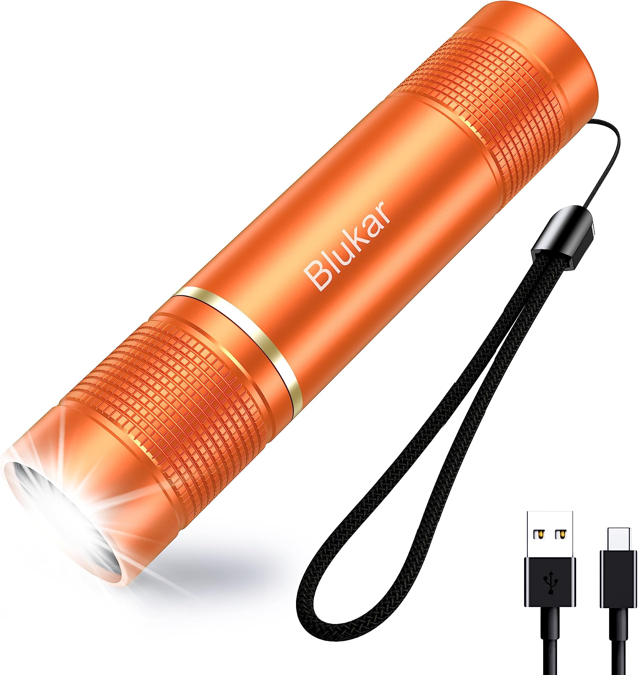 Blukar LED Torch Rechargeable, 2000L Super Bright Adjustable Focus ...