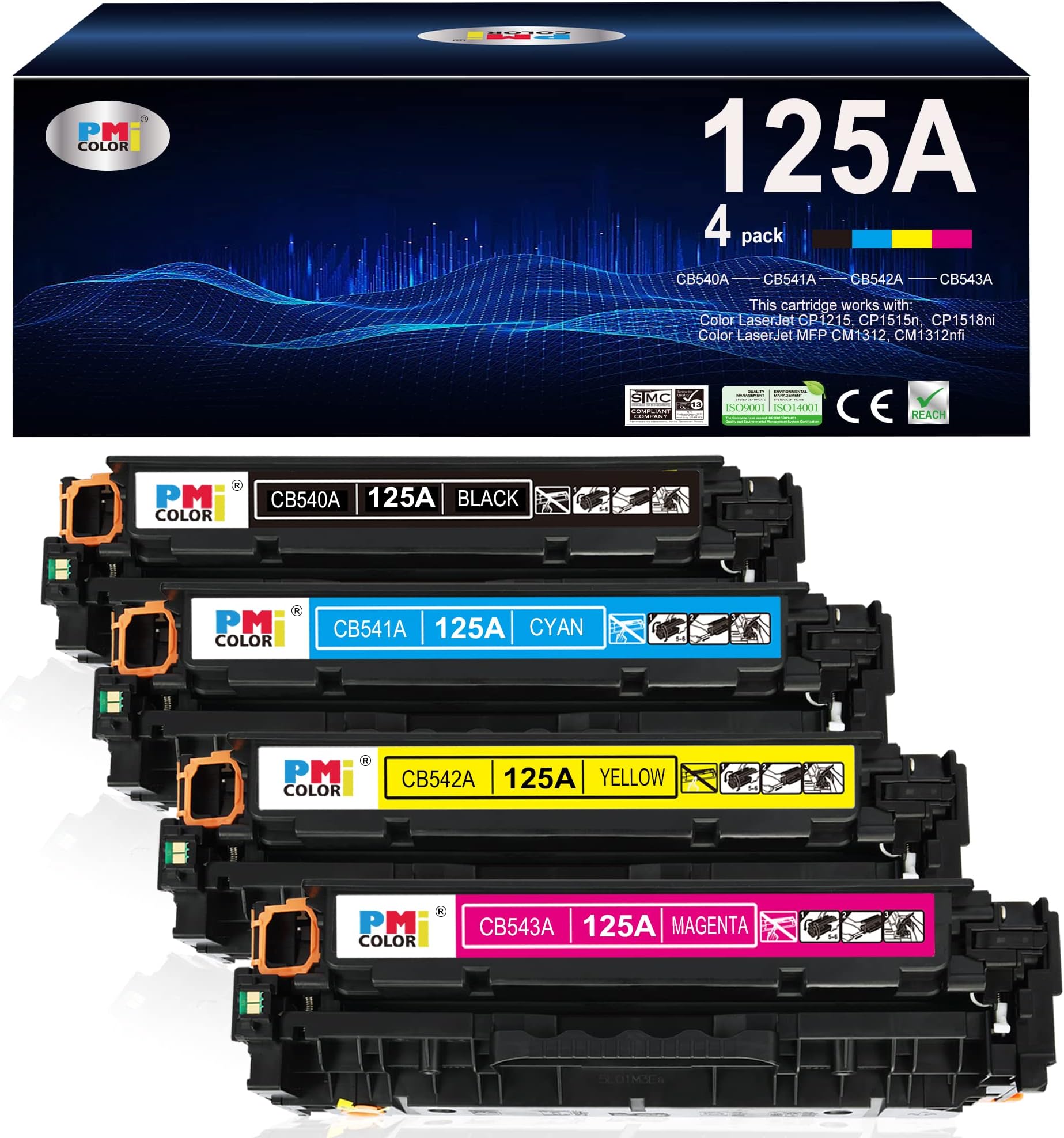 Amazon.com: HP 125A Cyan Toner Cartridge | Works with HP Color LaserJet ...