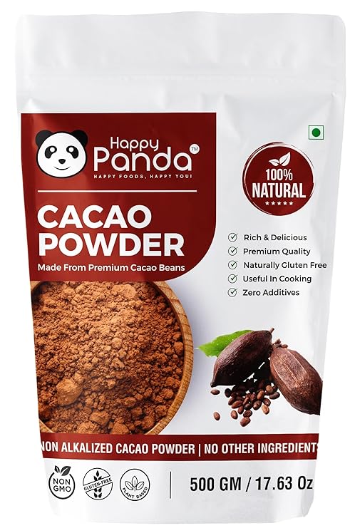 HappyPanda Premium Cacao Powder (1 Kg) - Non-Alkalized Organic Cacao ...