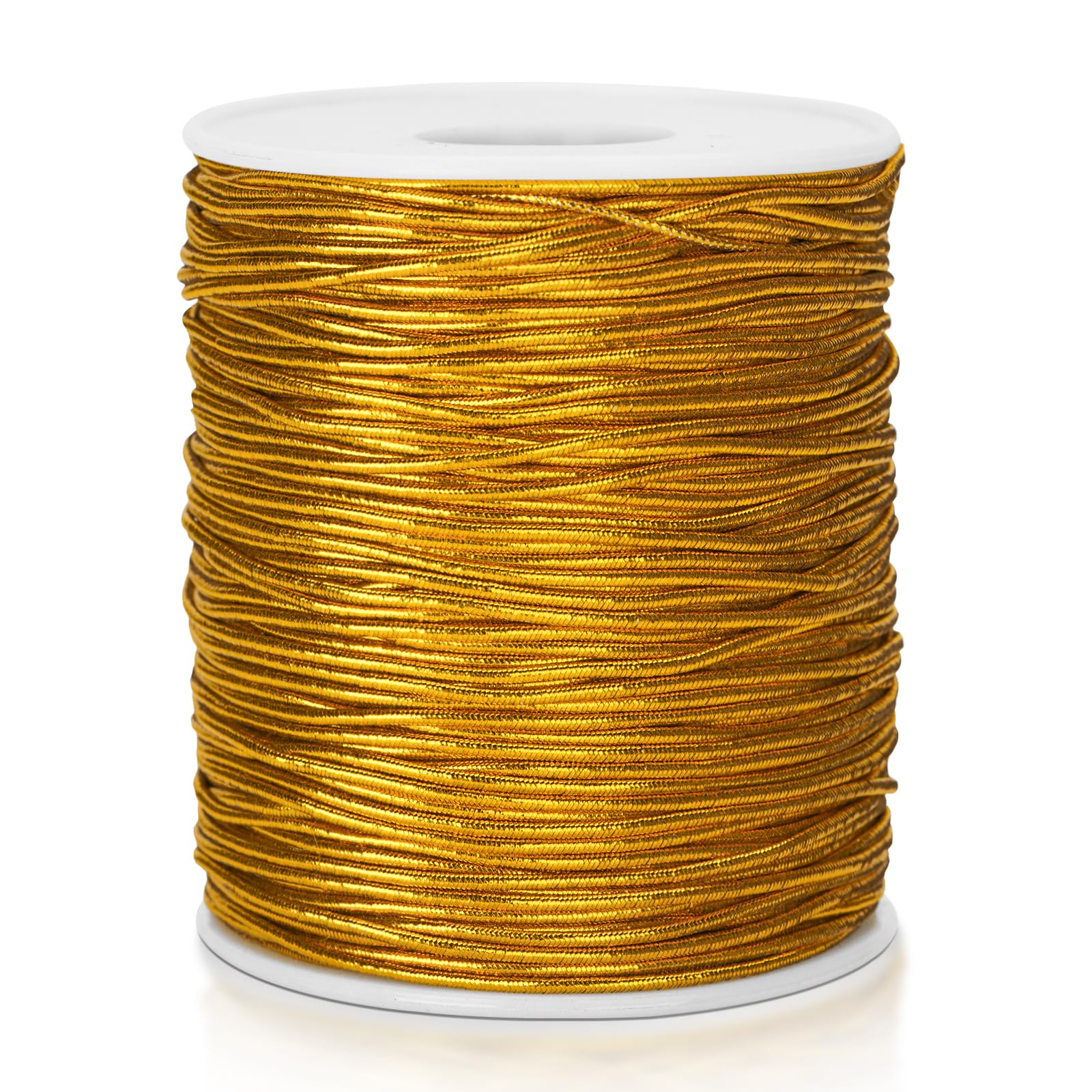 Amazon.com: KINGLAKE Gold Elastic Cord Gold String,110 Yards×1MM ...