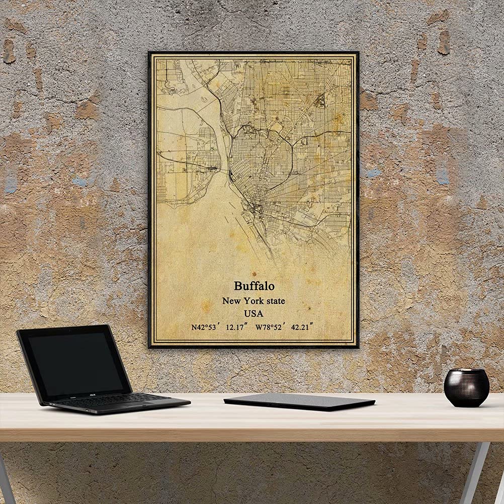 Mapa Del Estado De Buffalo-nueva York