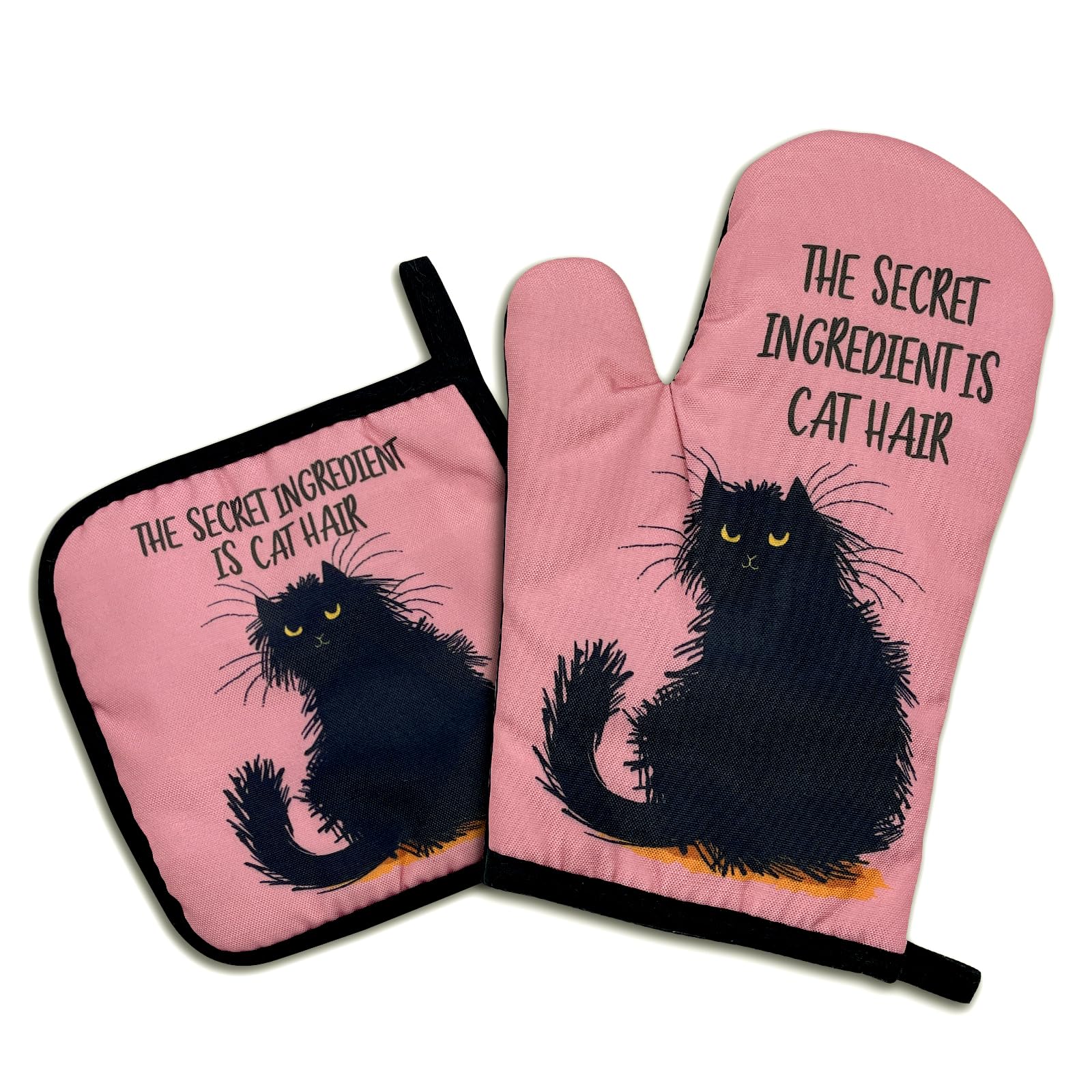 Amazon.com: The Secret Ingredient is Cat Hair,Funny Oven Mitts and Pot ...