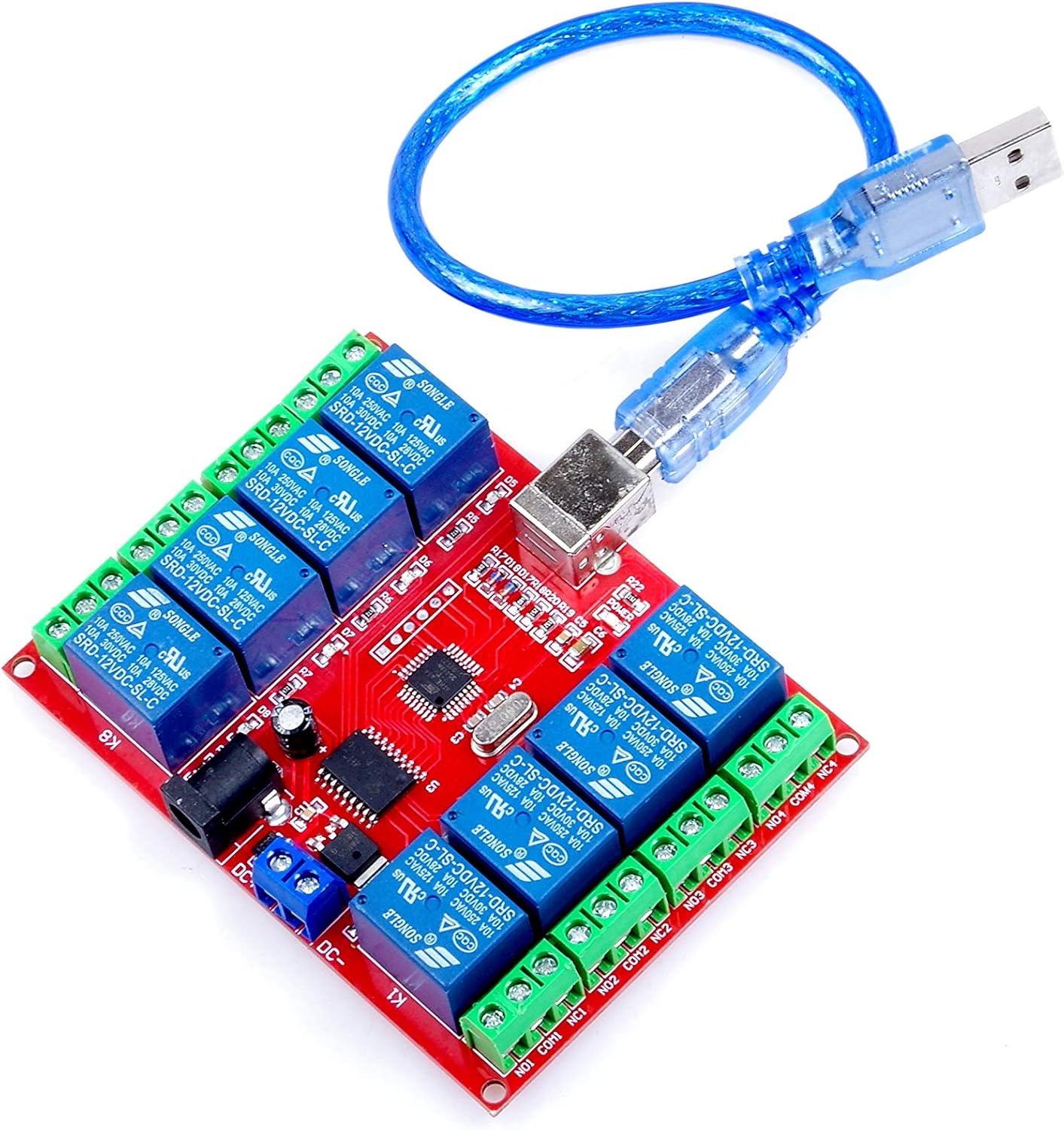 Amazon.com: USB Switch Relay Module, 8-Channel 12V Computer USB Smart ...