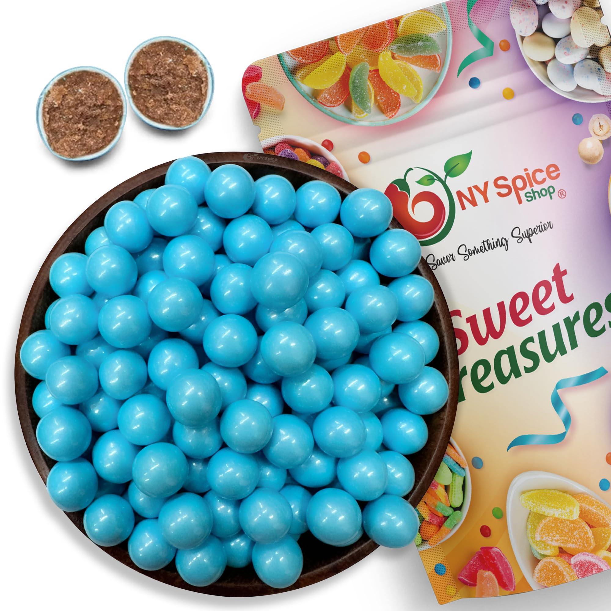 Amazon.com : NY SPICE SHOP Blue Shimmer Sixlets Candy Bulk - 1 Pound ...