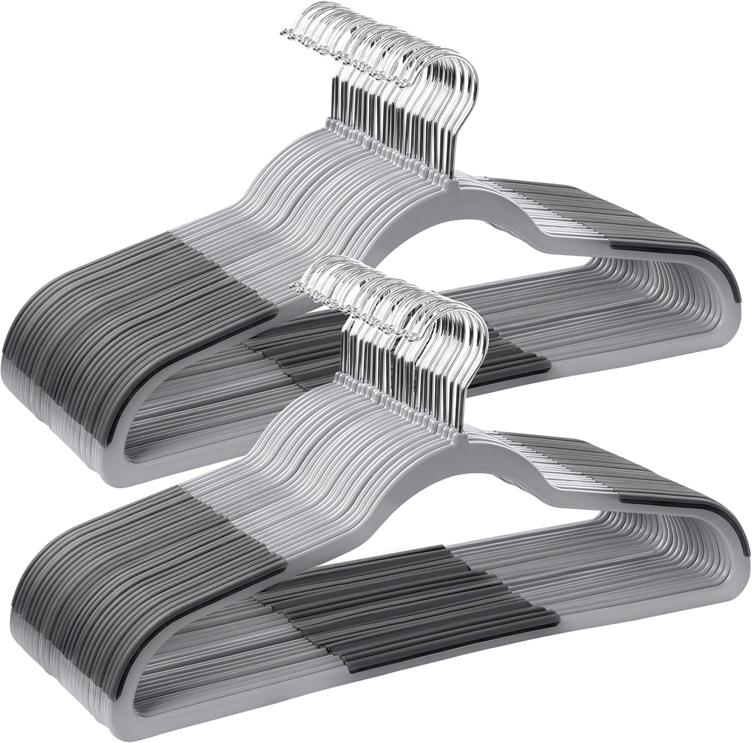 SONGMICS Clothes Hangers, Pack of 50 Plastic Coat Hangers, Space-Saving ...