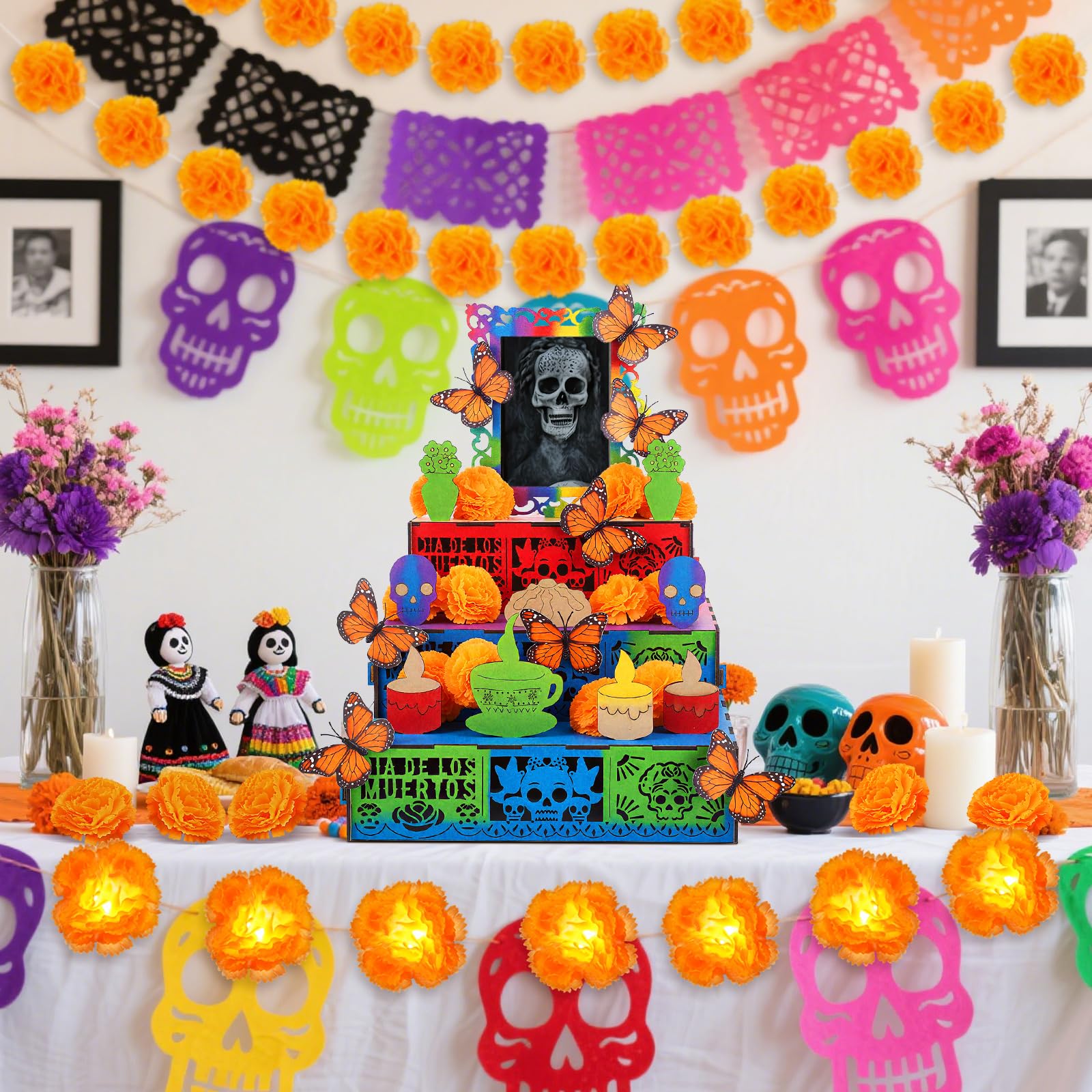 Snapklik.com : Colingmill 34 Pcs Dia De Los Muertos Decorations Day Of ...