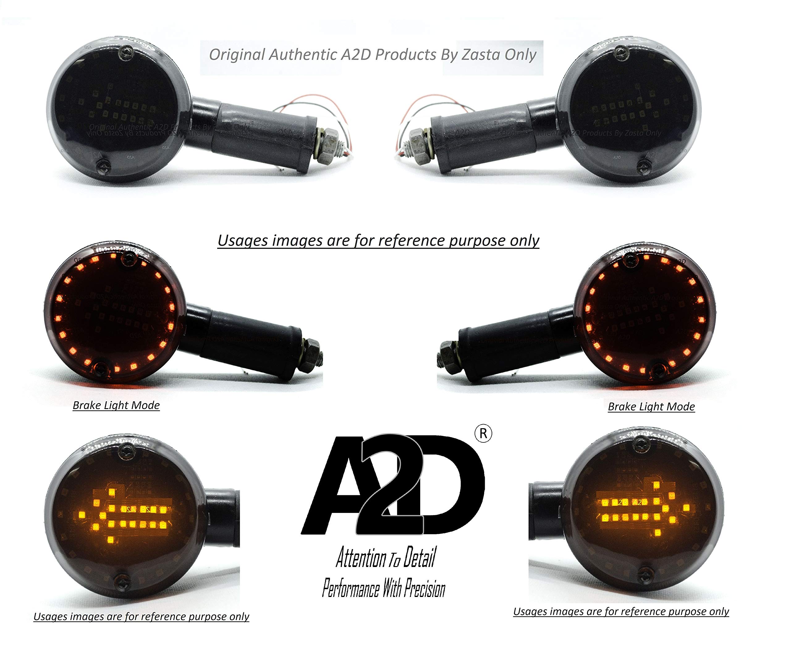 Buy A2D Bike Retro Style LED SMD Turn Indicators With Brake Light ...