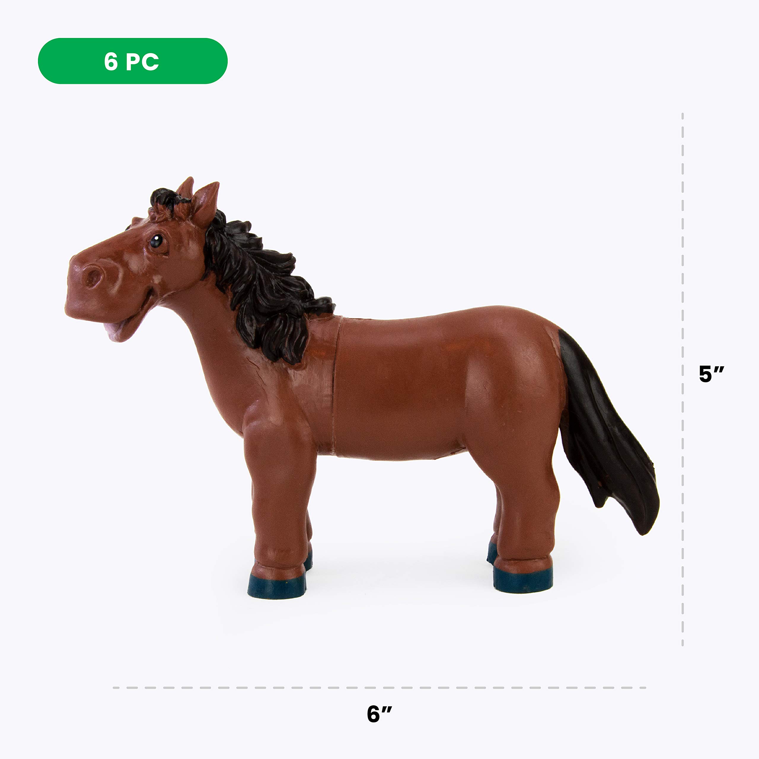 Buy Boley Soft Farm Animal Toys - 6 Piece Small Farm Animal Figures for ...