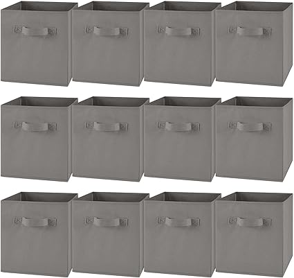 Amazon.com - Yinder 12 Pcs Cube Storage Bin 11'' Storage Bins for Room ...