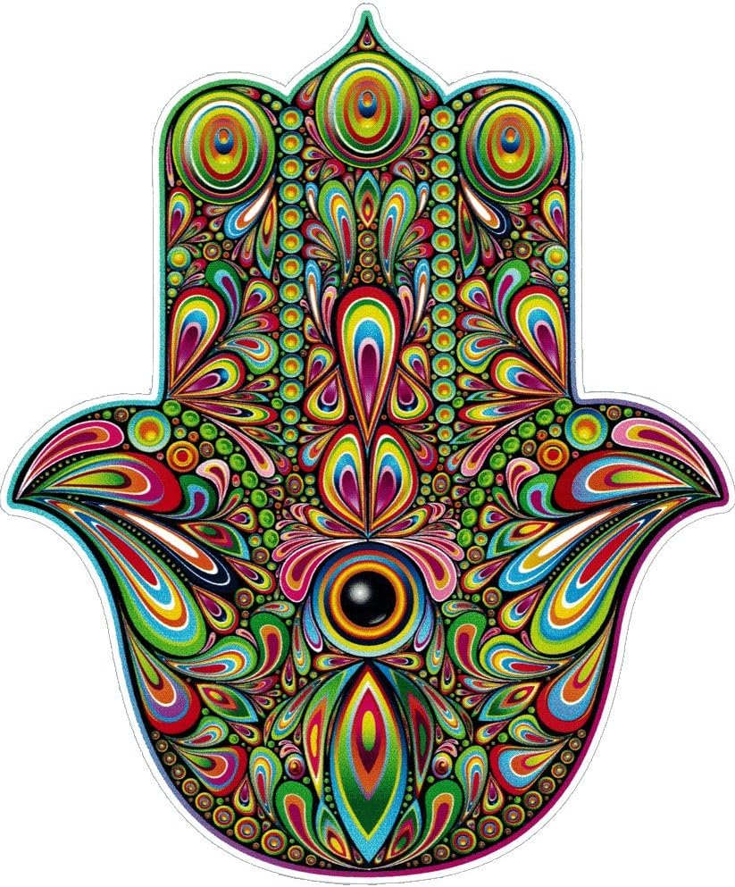 Amazon.com: Hamsa Sticker Colorful Hand Decal by Megan J Designs ...