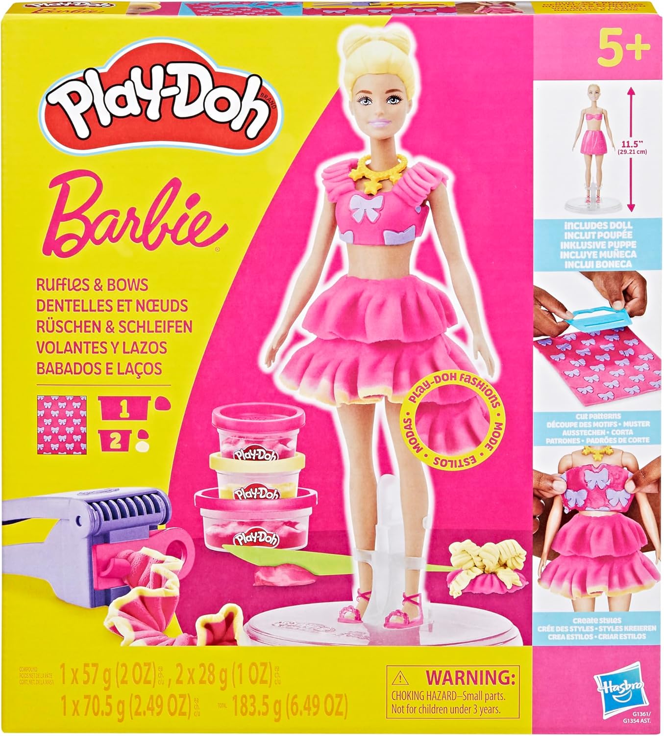 Amazon.com: Play-Doh Barbie Ruffles and Bows Doll Set : Toys & Games