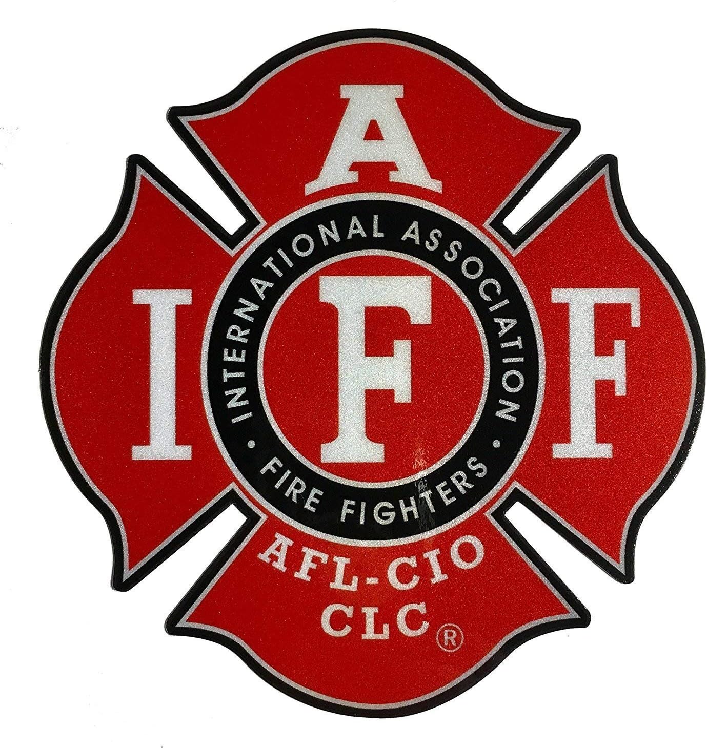 Amazon.com: The 4" REFLECTIVE Black IAFF Union 3m Vinyl Firefighter Us ...