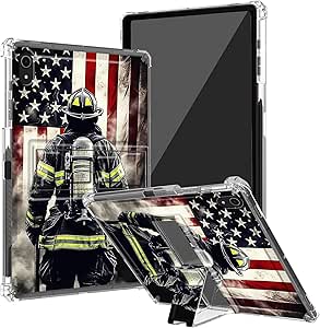 Amazon.com: BEOTIWAD Flag Firefighter Clear Tablet Case for iPad 10th ...