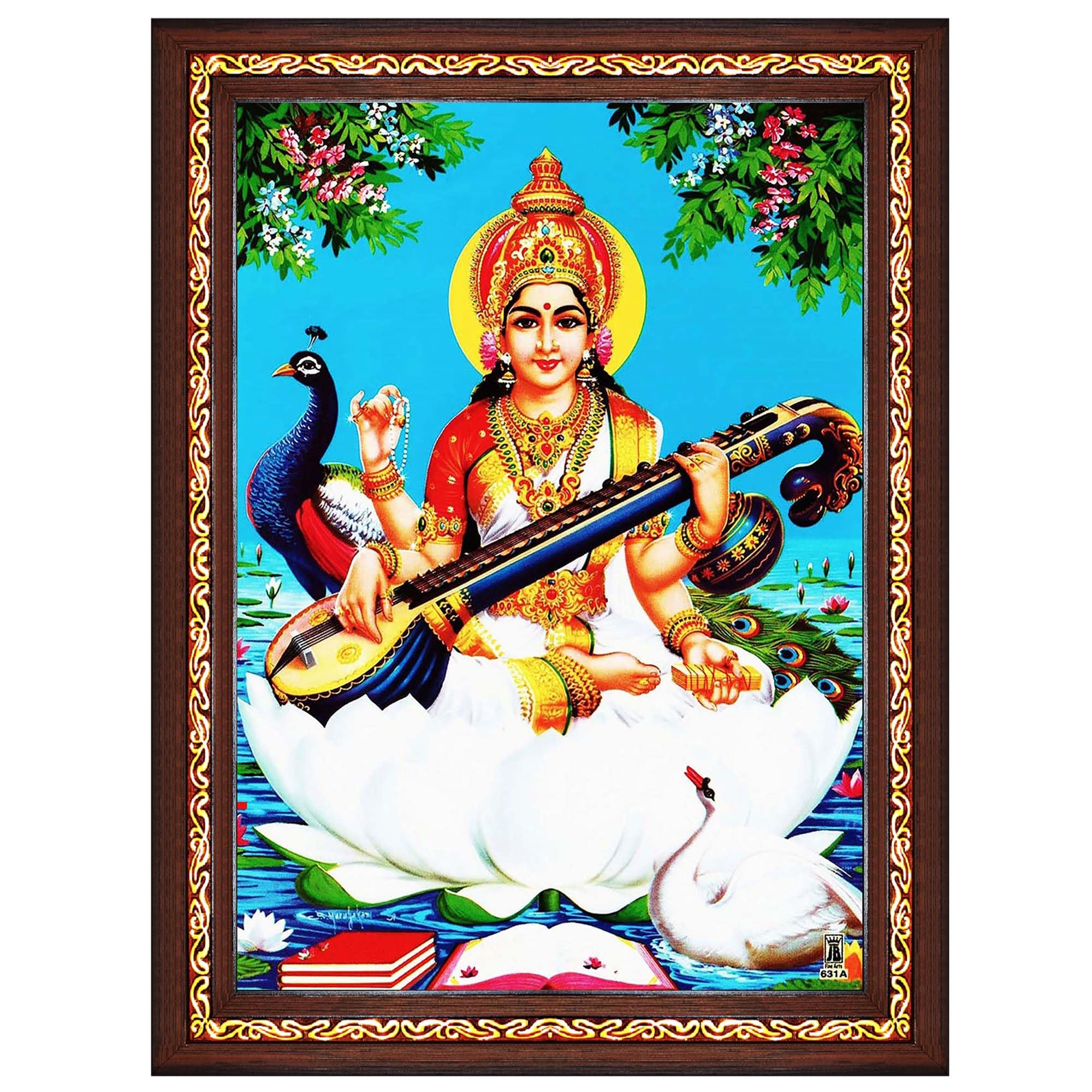 Buy Pavan Photo LaminationsSaraswati Devi Goddess Saraswathi Maa Wall ...