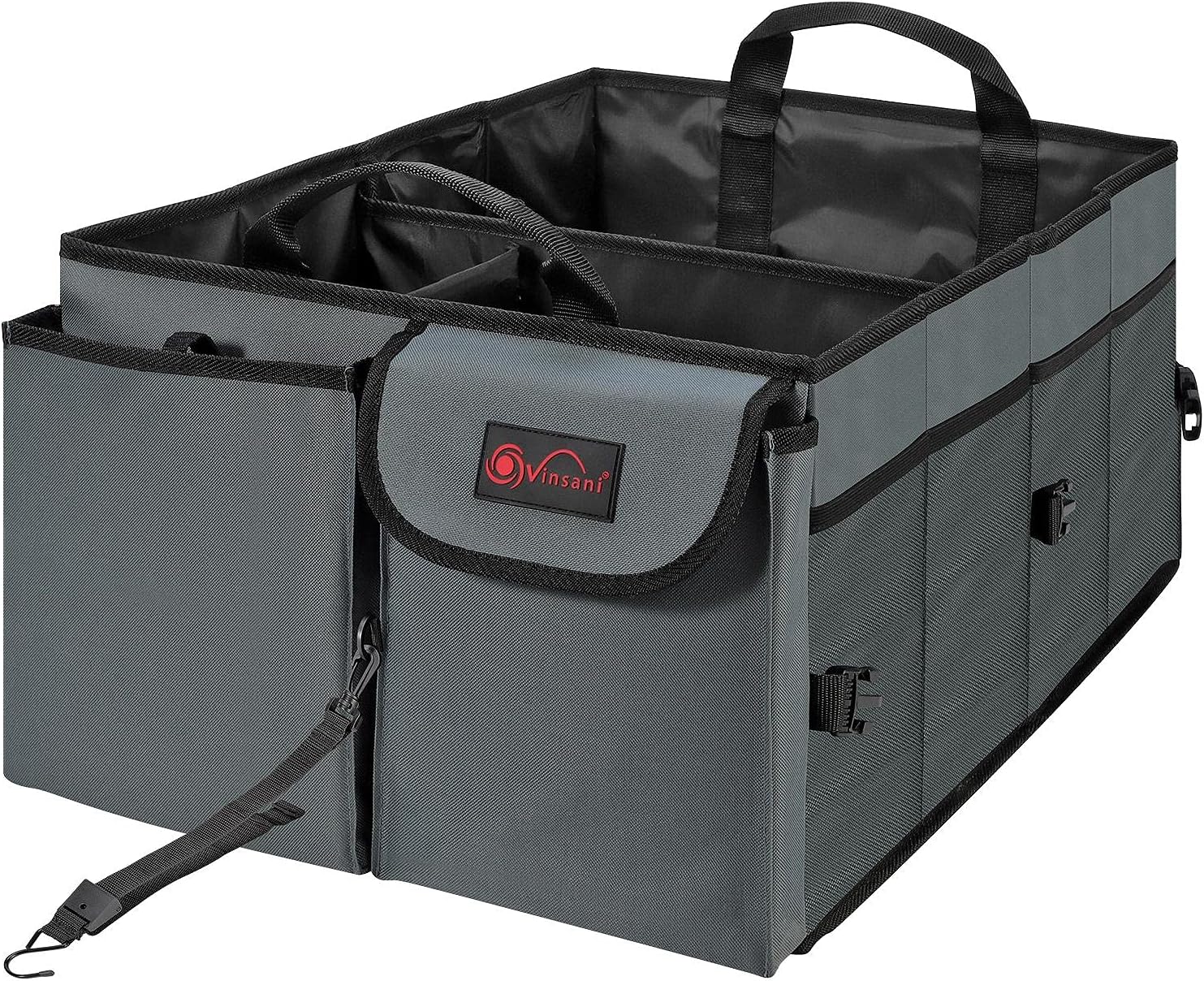 Vinsani Deluxe Car Boot Storage Organiser Bag Anti Slip Foldable Large ...