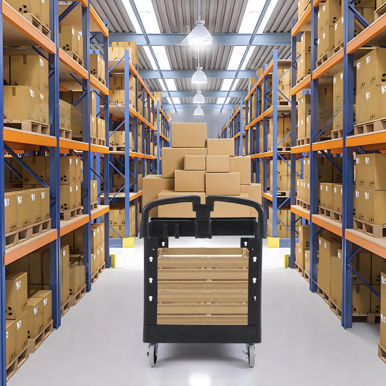 Snapklik.com : ELAFROS Extra Large Heavy Duty Plastic Utility Work Cart ...