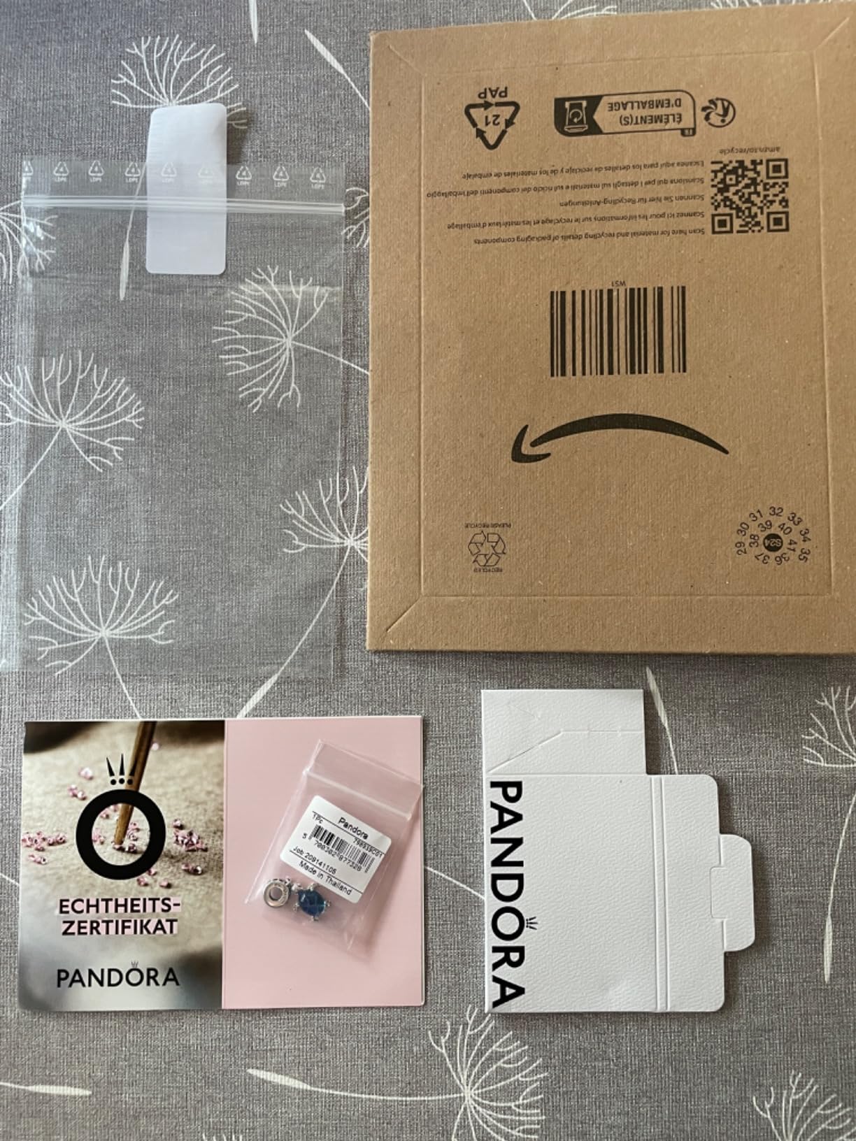 PANDORA Meeresschildkröte Murano-Glas Charm-Anhänger 798939C01 5,1 x 16 ...