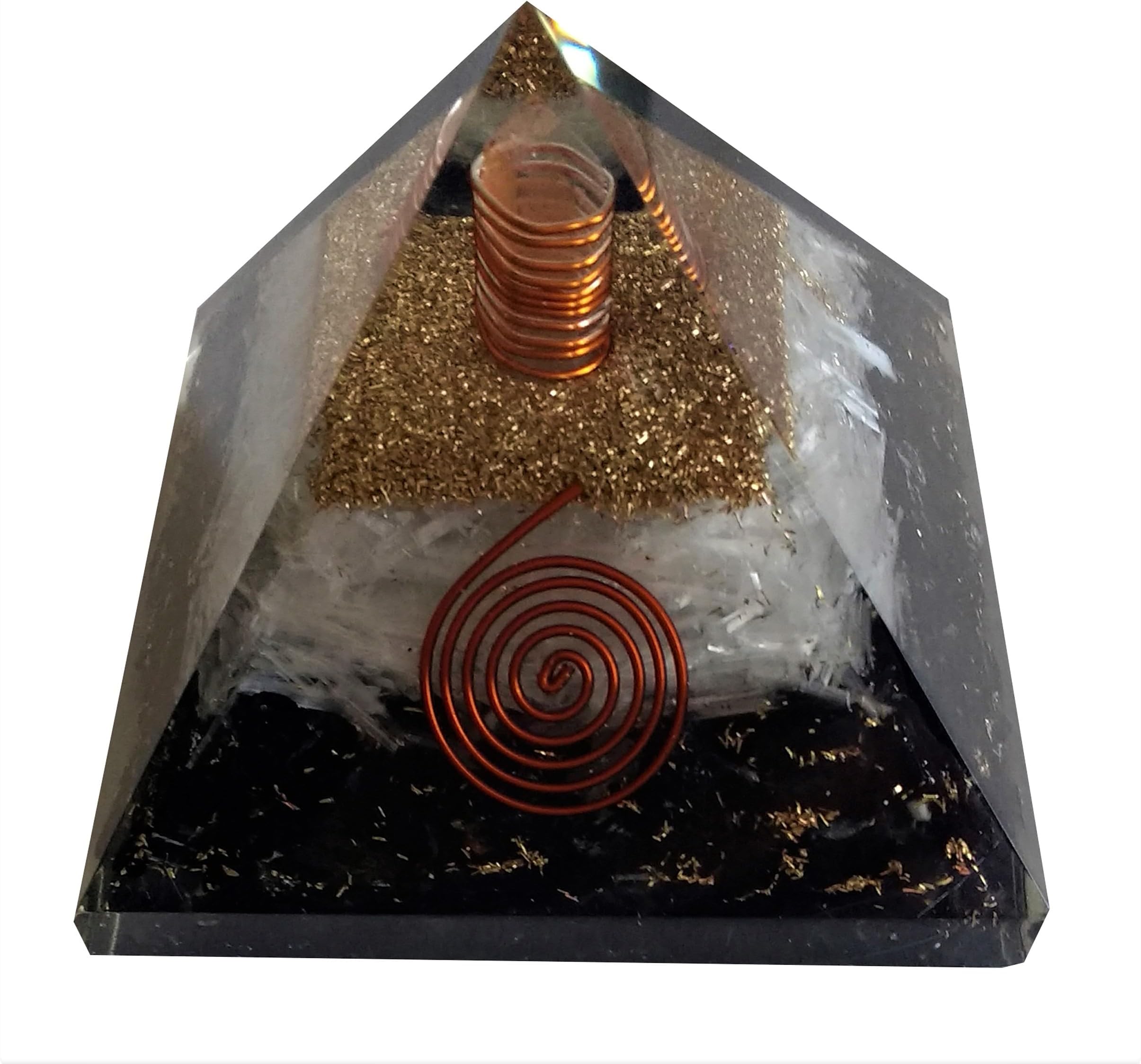 Amazon.com: Modern ŌM Shungite Pyramid Engraved with Metatron’s Cube ...