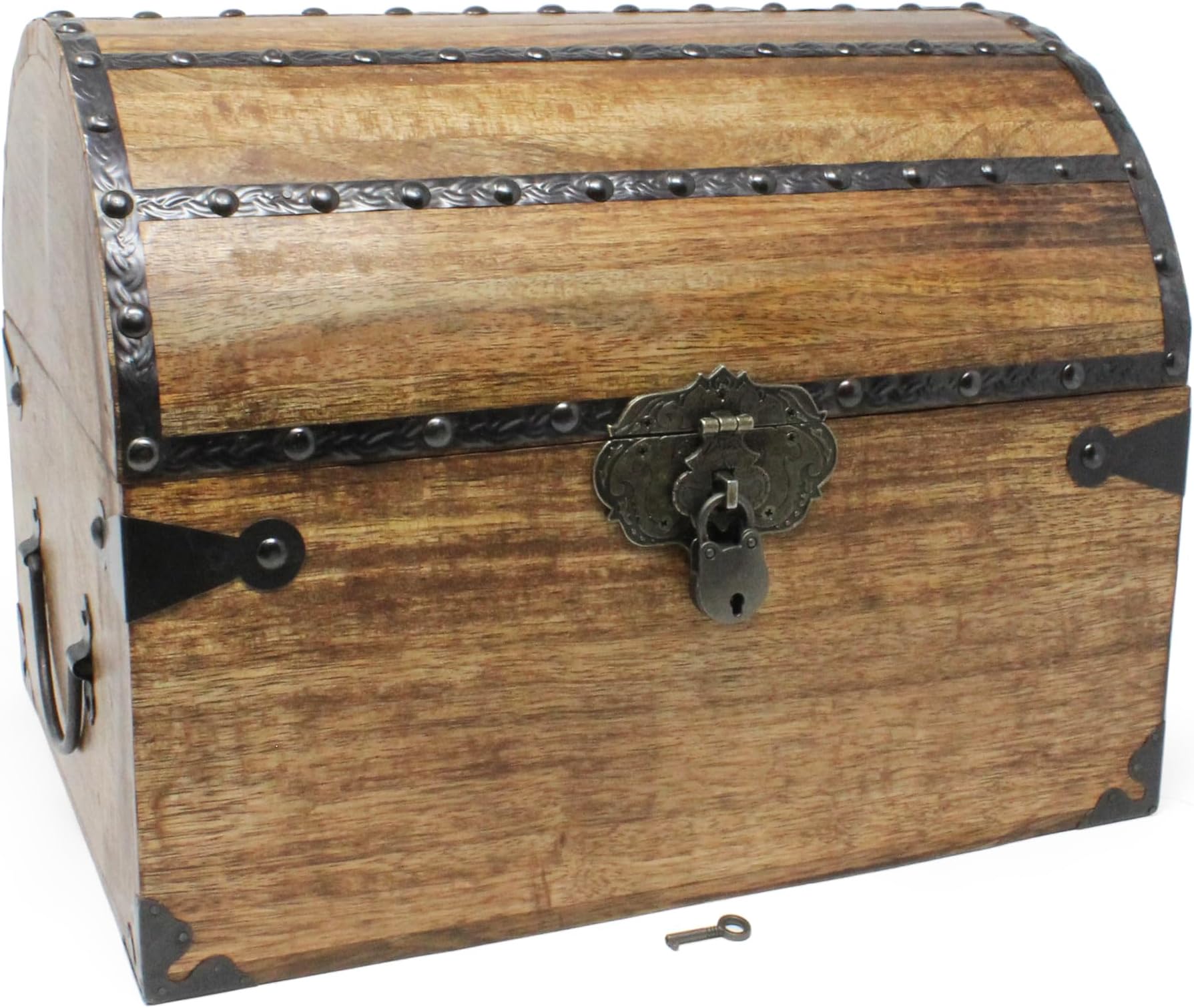 Amazon.com: Nautical Cove Wooden Pirate Treasure Chest Storage Box with ...