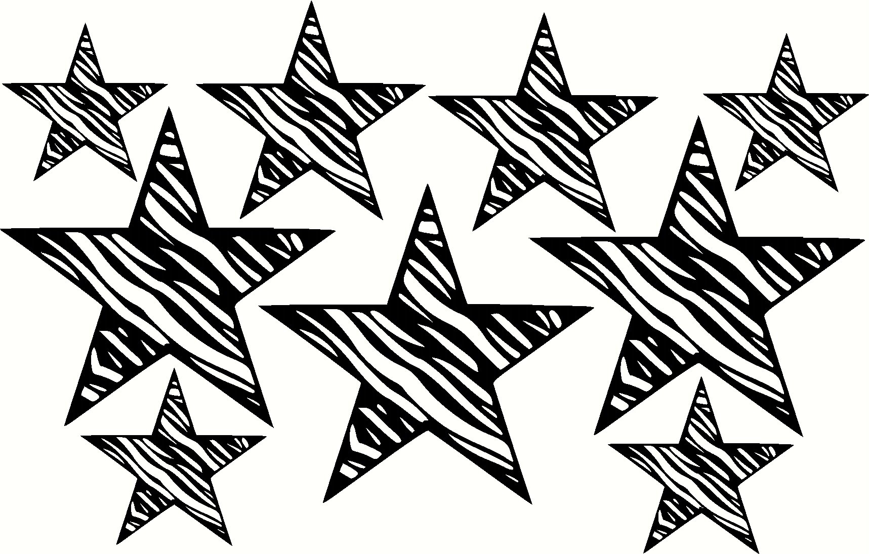 Zebra Print Stars
