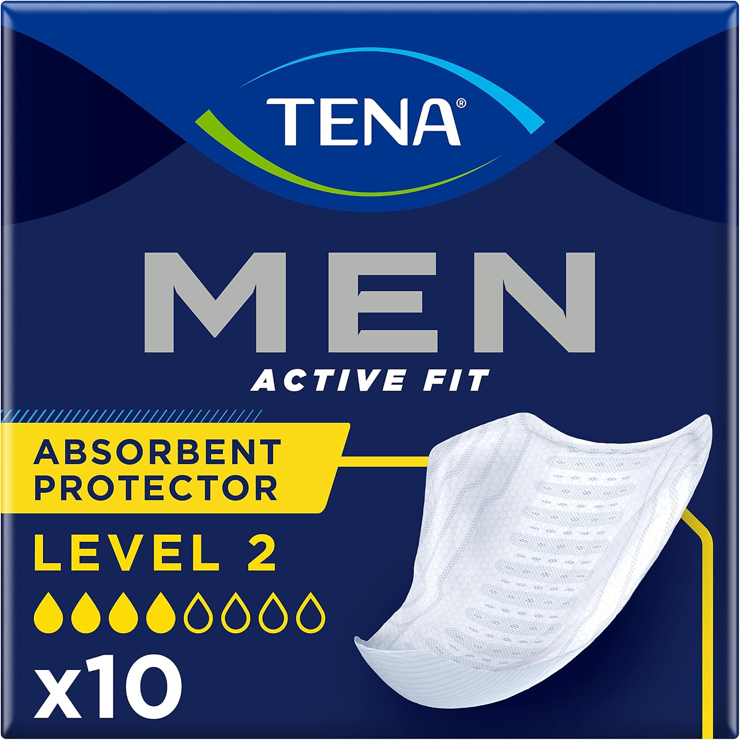 TENA Men Level 2, x10 - Compresa Protectora y Absorbente para Hombre ...