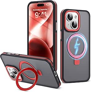 Amazon.com: SureArmor for iPhone 14 Case & iPhone 13 Case with Magnetic Ring Stand[Compatible ...