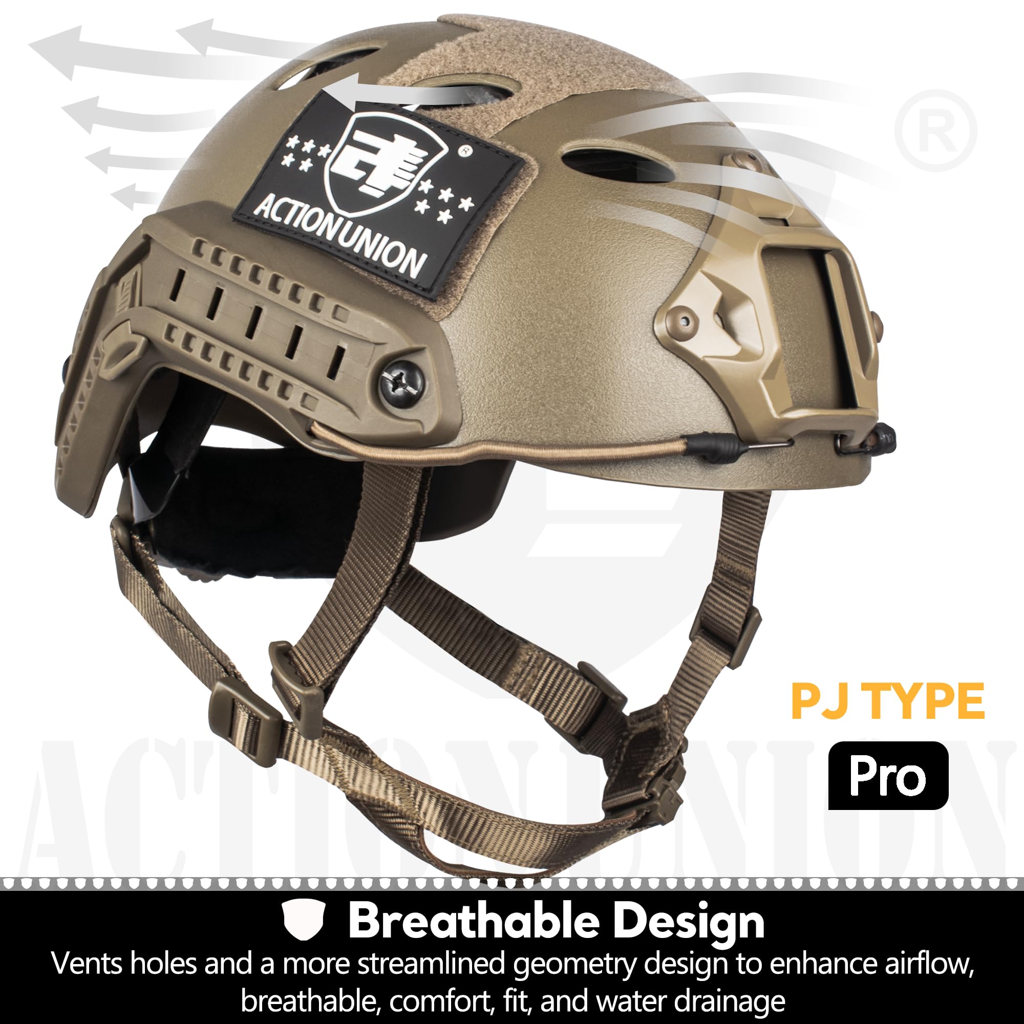 Snapklik.com : ACTIONUNION Airsoft Helmet Pro Set PJ Type Tactical ...