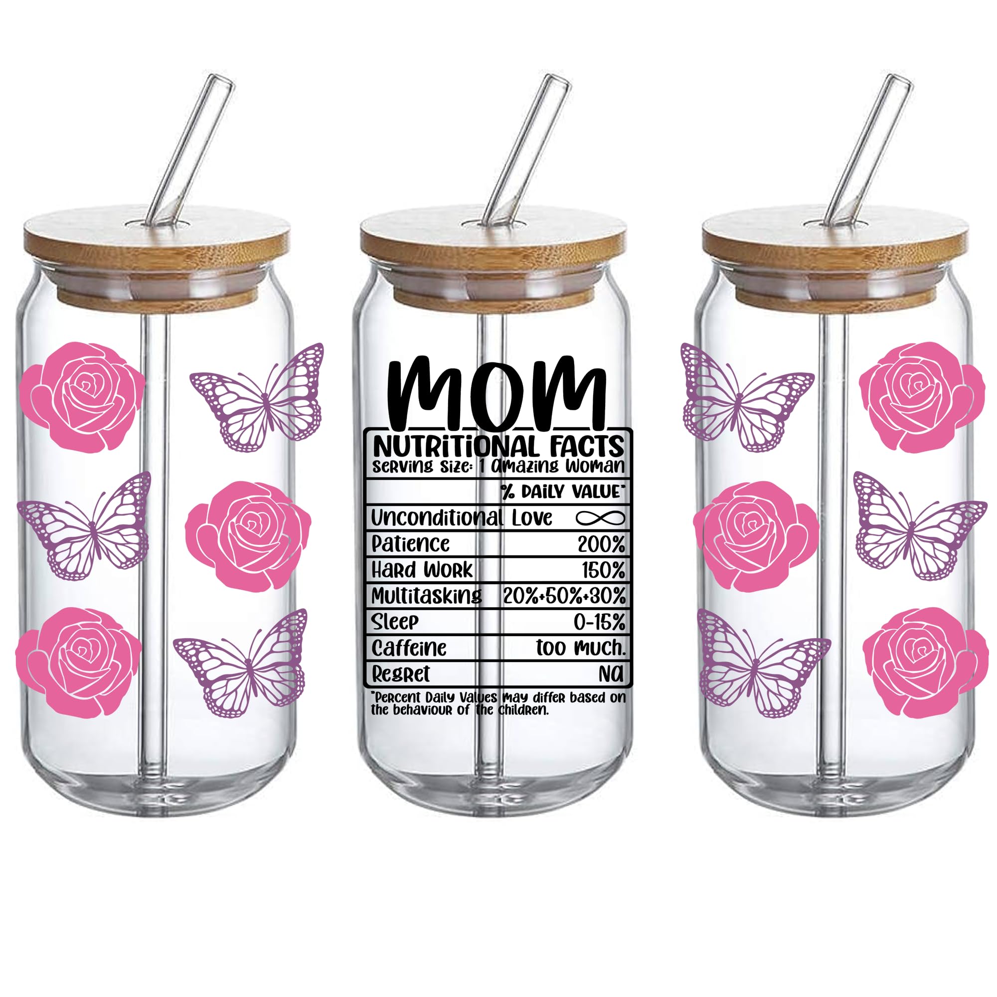 Amazon.com: UV DTF Glass Cup Wrap Transfer - Decal Waterproof Decal for ...