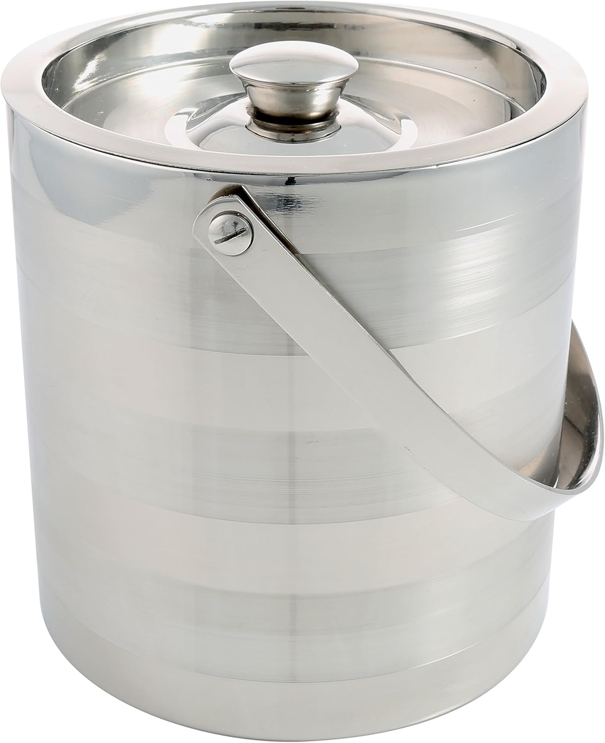 Amazon.com: Cambridge Silversmiths Satin Stripe Ice Bucket, 3 quart ...