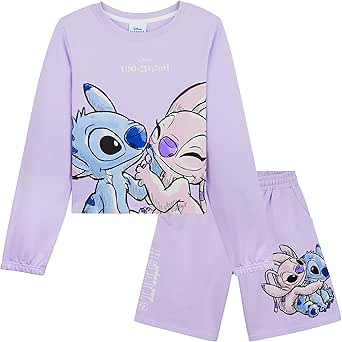 Amazon.com: Disney Stitch Track Suit Girls Activewear Sweatsuit Teens ...