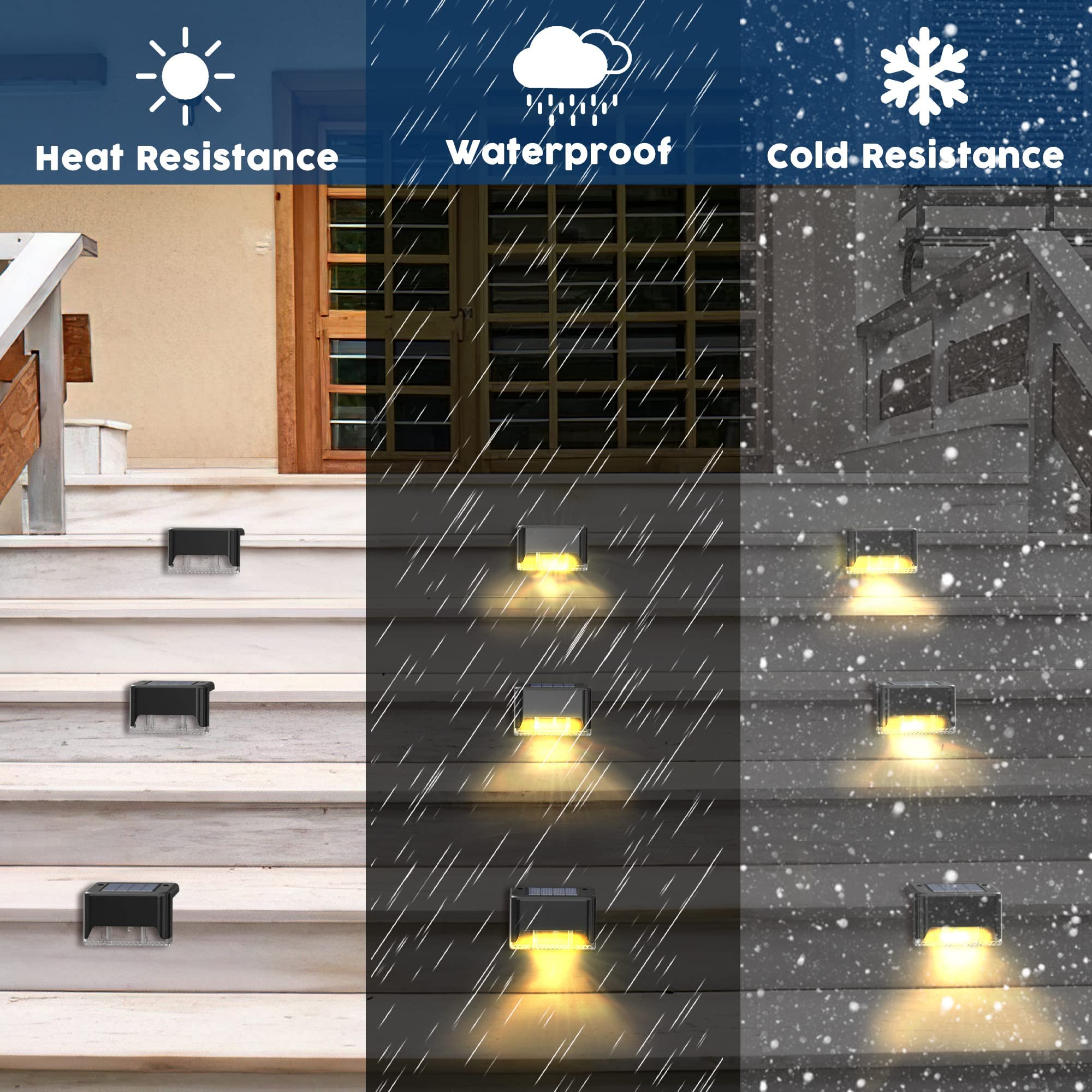 Snapklik.com : Otdair Solar Deck Lights, 16 Solar Step Lights ...