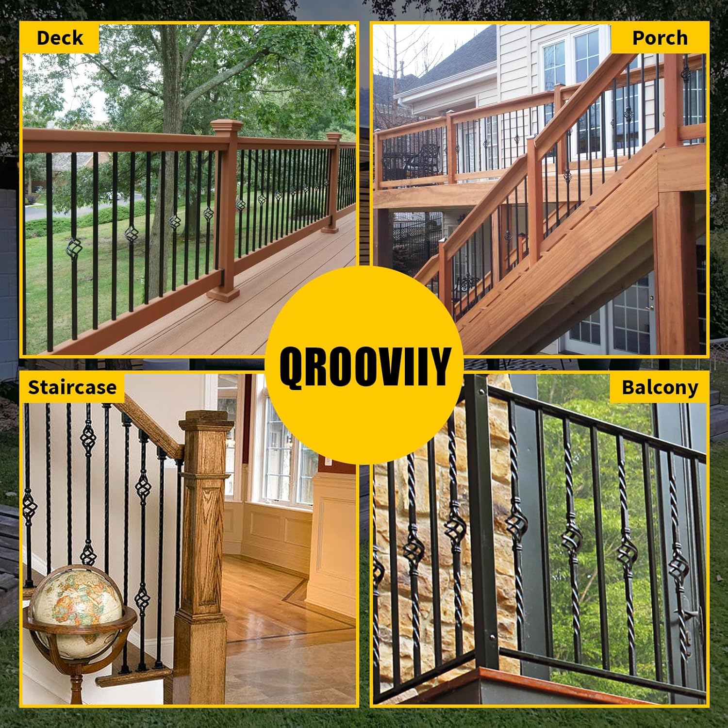 Deck Wrought Iron Balusters 44 x 1/2 (Double Philippines | Ubuy