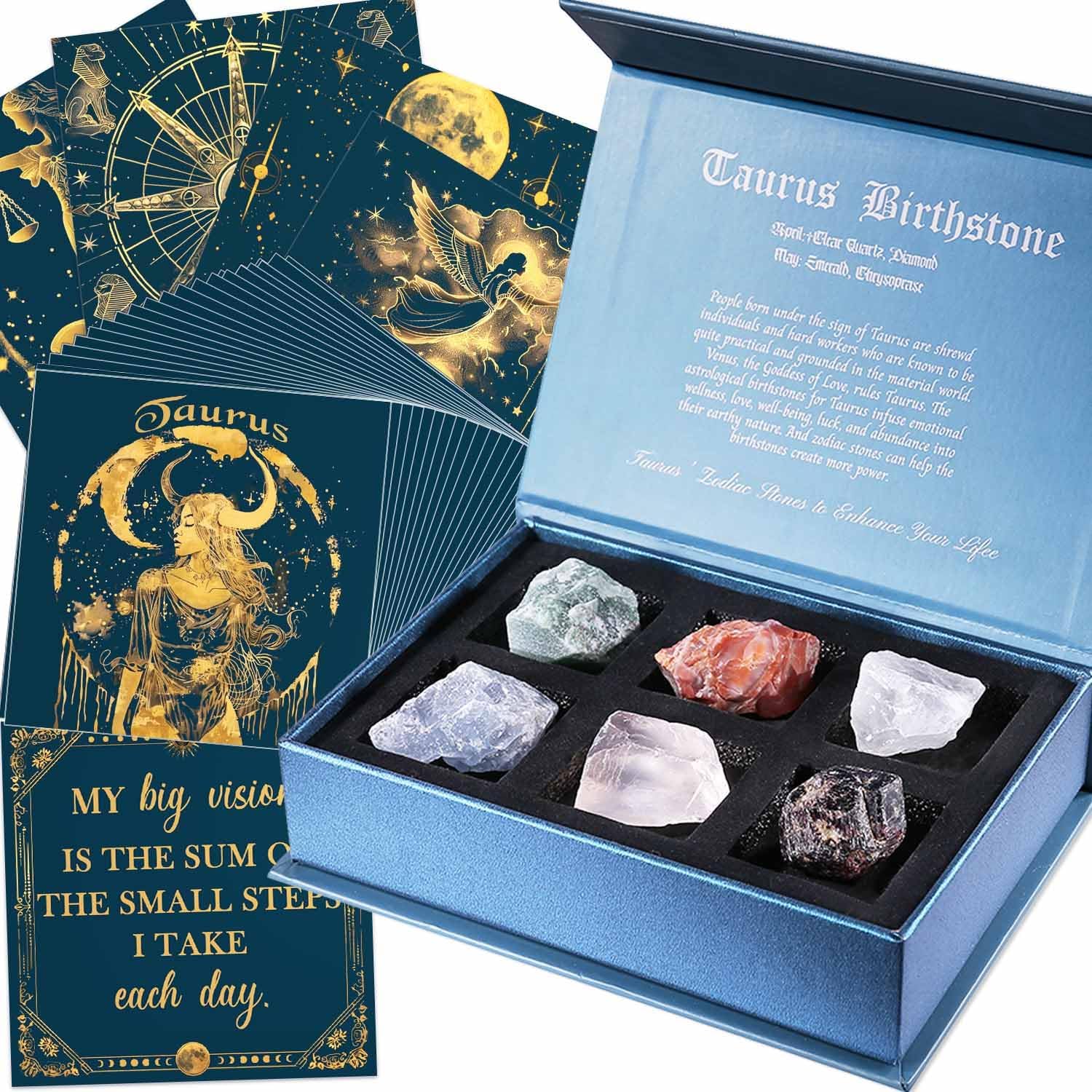 Amazon.com: Faivykyd Taurus Zodiac Birthday Crystals Gifts - w/50 Daily ...