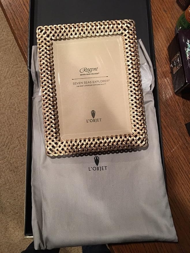 Amazon.com - L'Objet Braid Frame (Gold, 5x7) - Single Frames