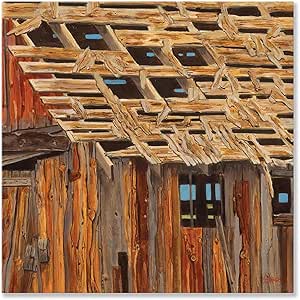 Amazon.com: GreenBox Art and Culture Patch of Blue Barn Stretched ...