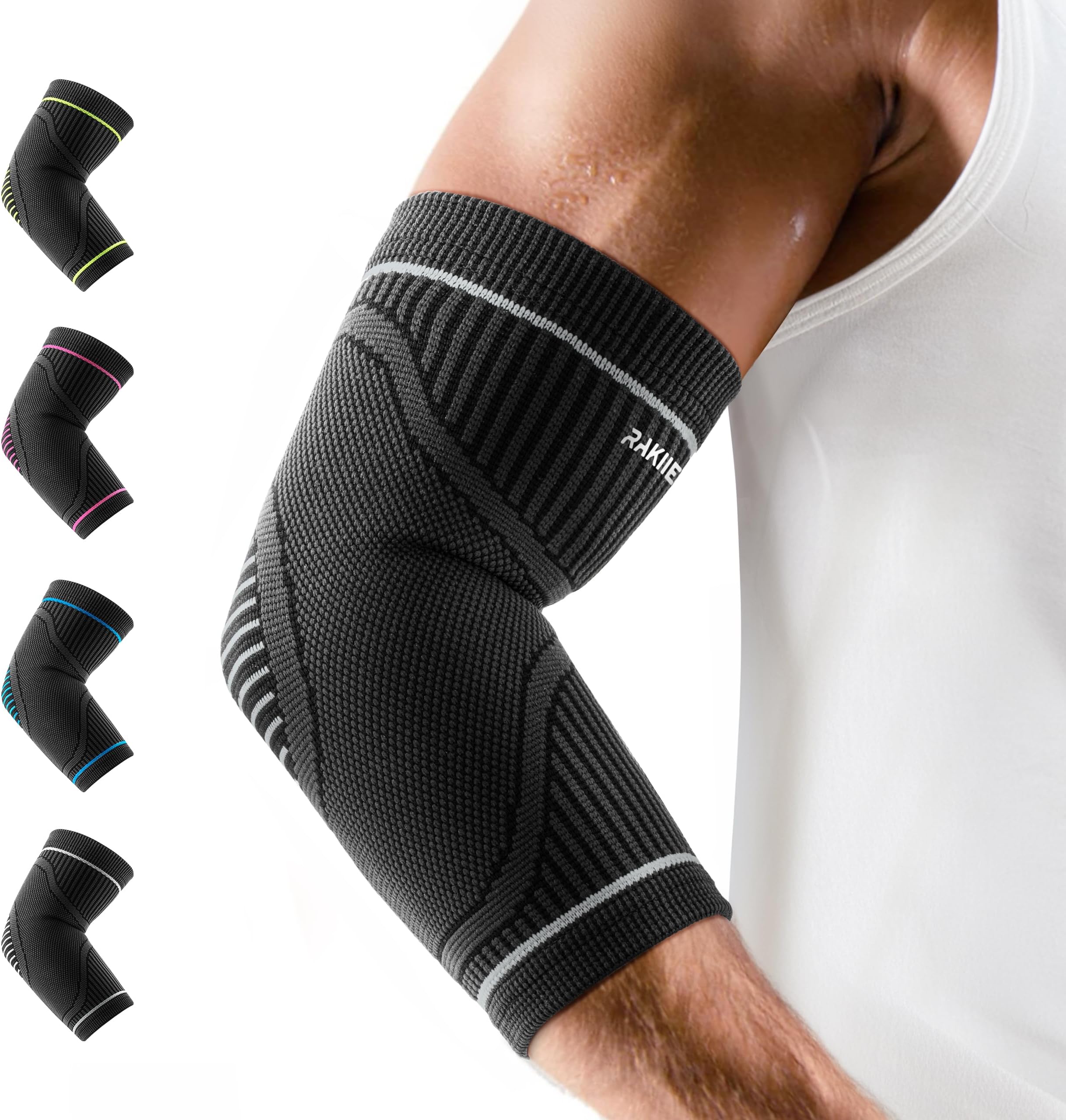 Amazon.com: Rehband Rx Elbow Support 5mm -Large - Black/Pink - Tennis ...