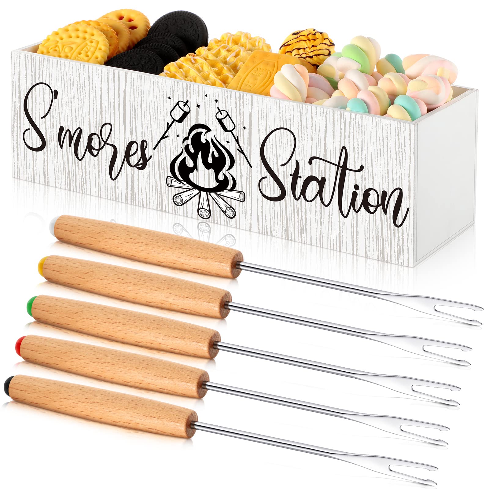 S'mores Station Box Wooden S'mores Bar Holder Smores Kit Smores Box and ...