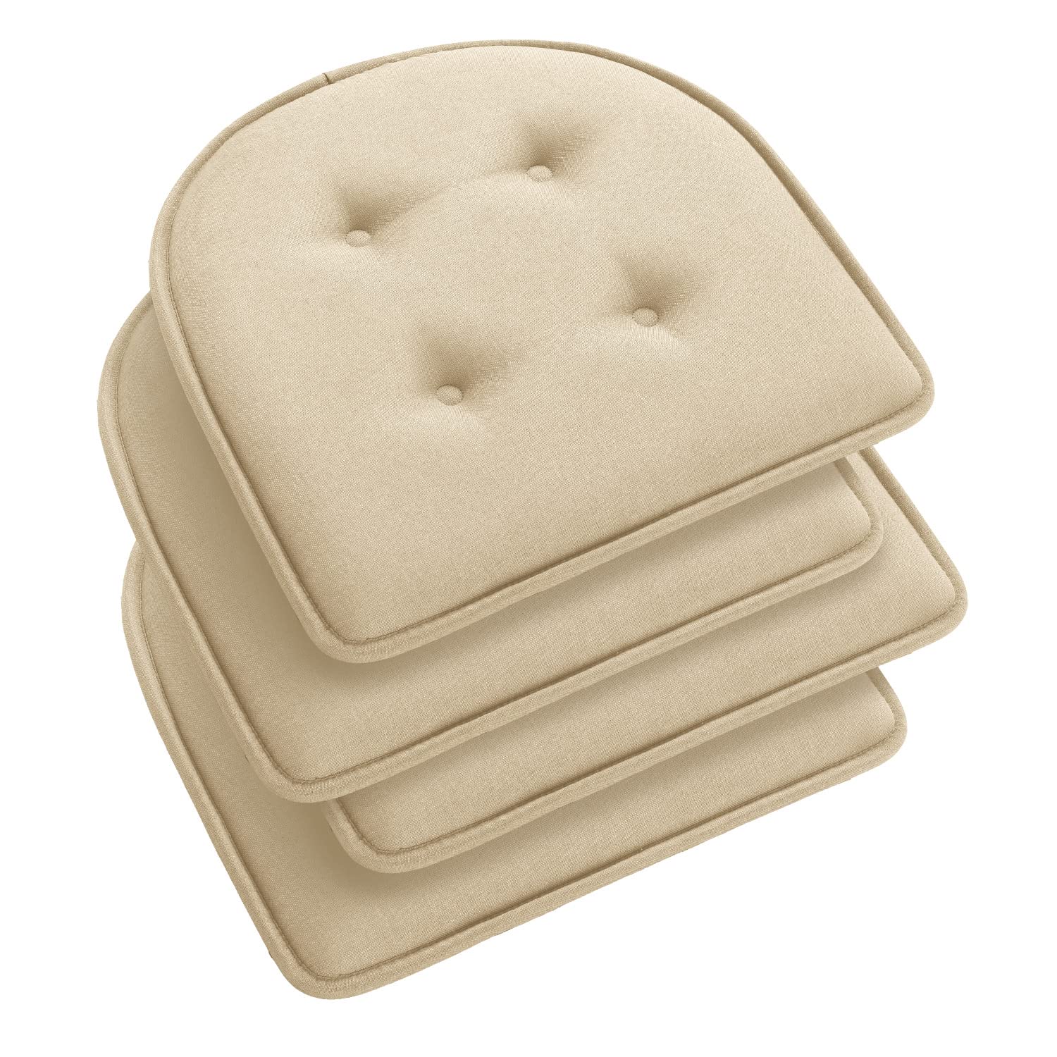 downluxe Indoor Memory Foam Chair Cushions for Dining Chairs, Non-Slip ...