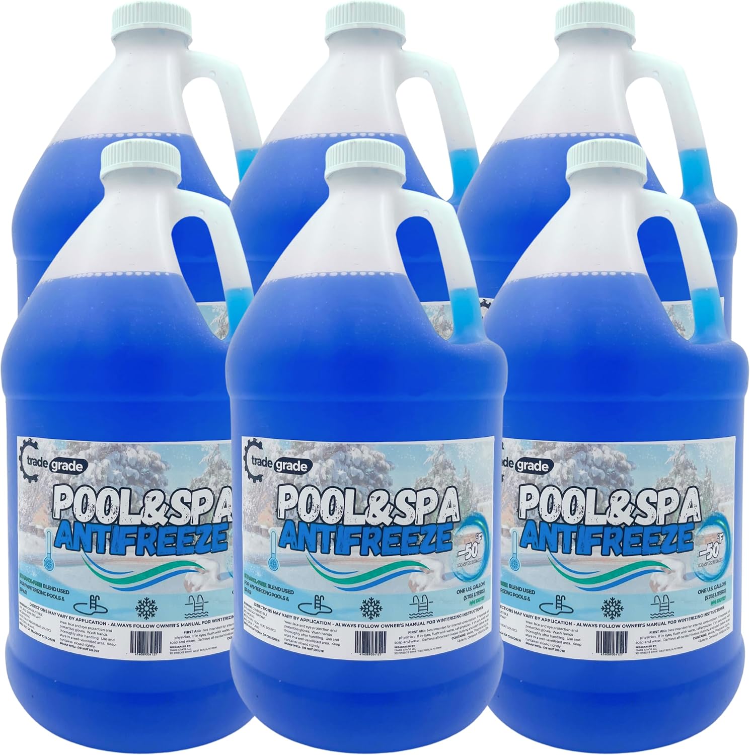 Amazon.com : TradeGrade - Pool & Spa Antifreeze (6-Pack) - 50°F ...