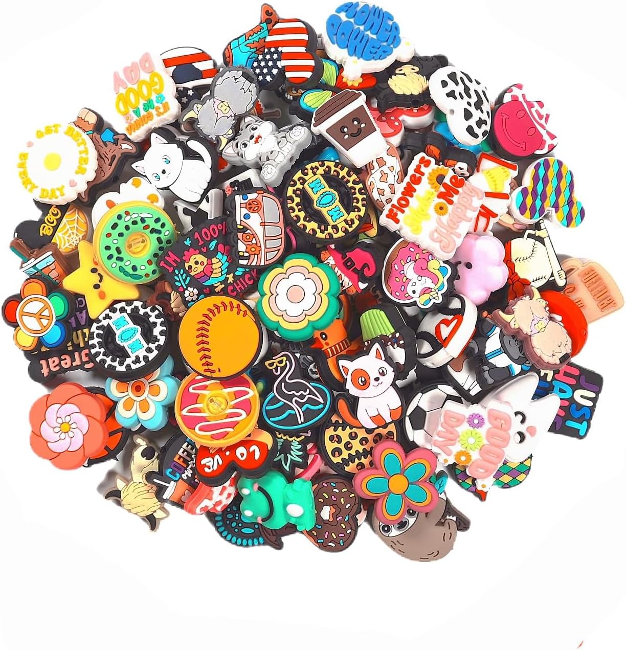 Amazon.com: Non-Repeat Silicone Focal Beads Bulk, Random Different ...