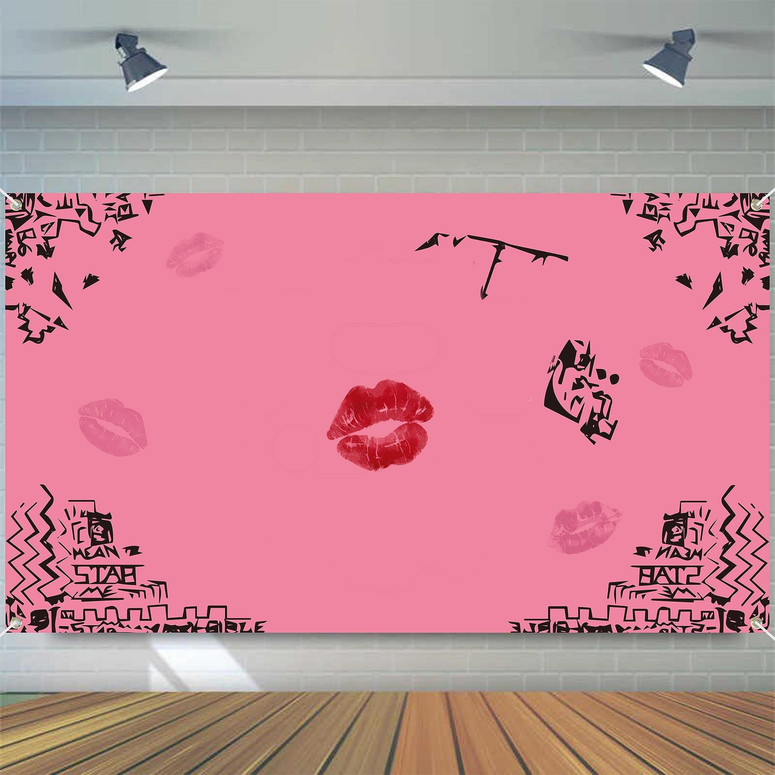 Unbess Mean Girls Party Backdrop Banner Hot Pink Burn Book | Desertcart ...