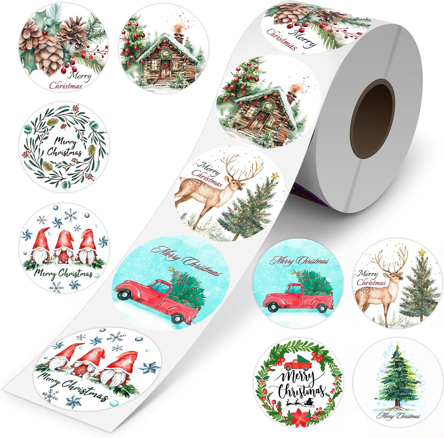 Amazon.com: 500Pcs Christmas Stickers,Christmas Labels, Christmas Gift ...