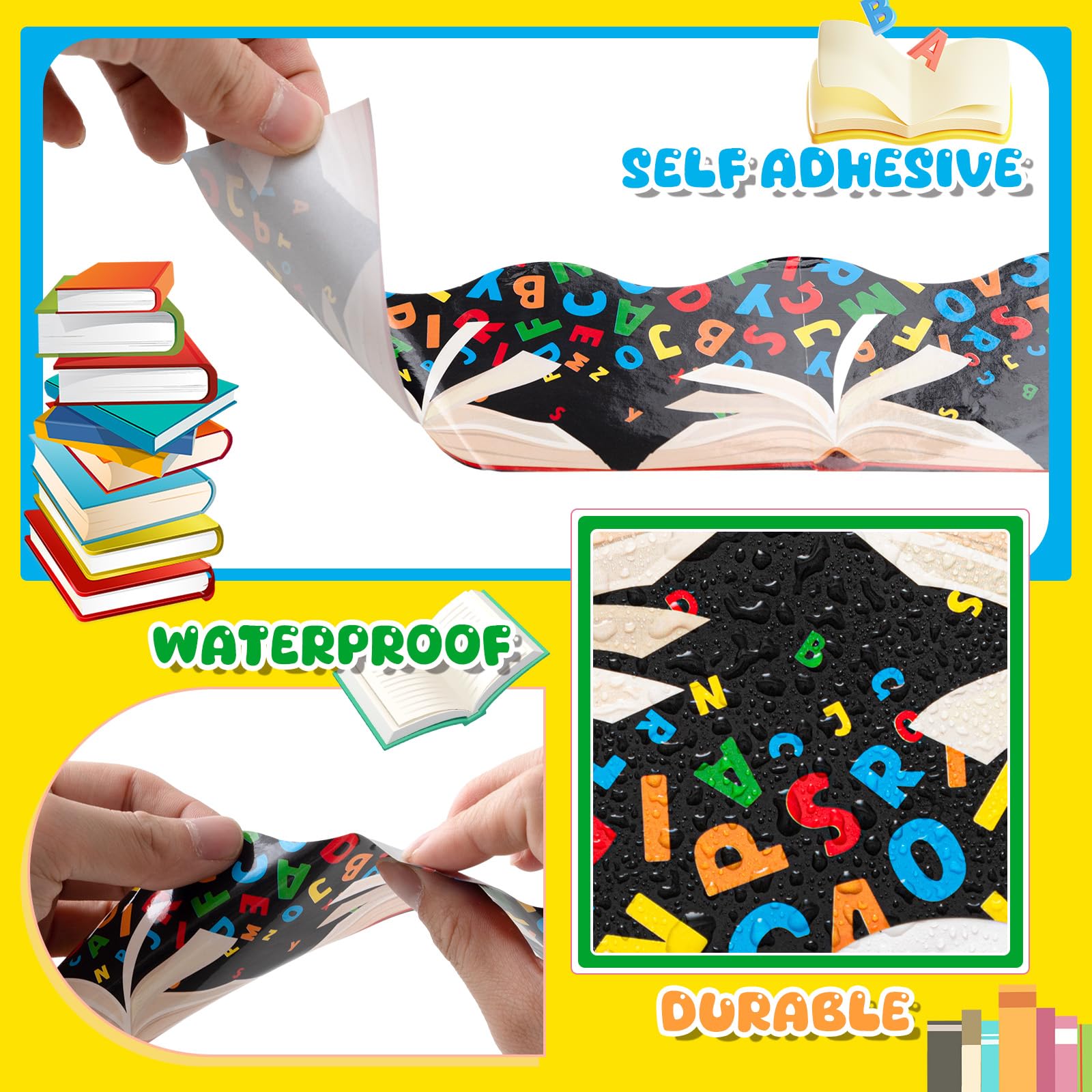 Snapklik.com : 6 Rolls 197 Ft Book Border Trim Classroom Border ...