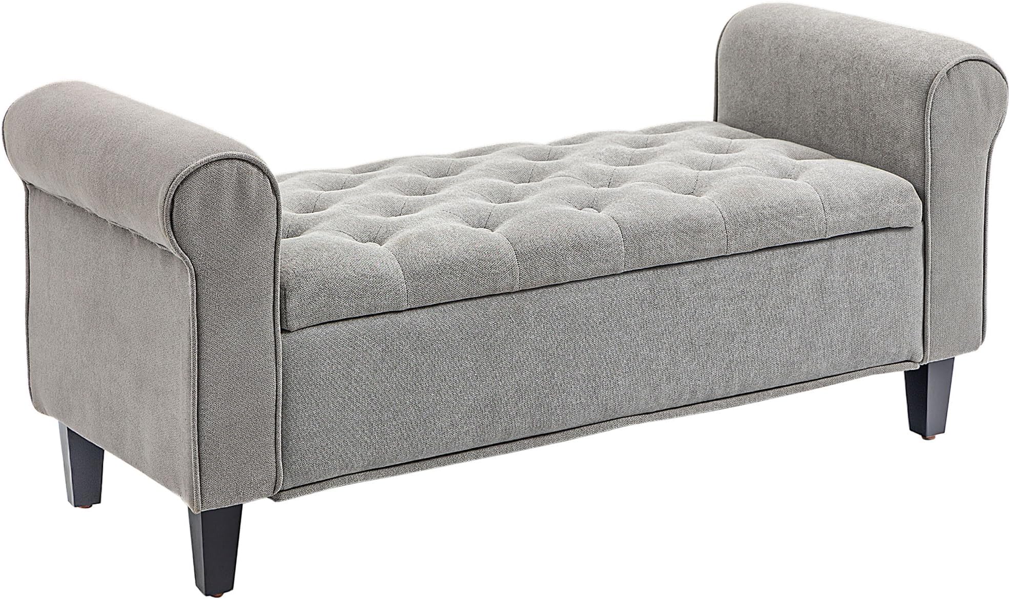 Amazon.com: Furnimart Storage Ottoman Bench for Queen Size Bed, Faux ...