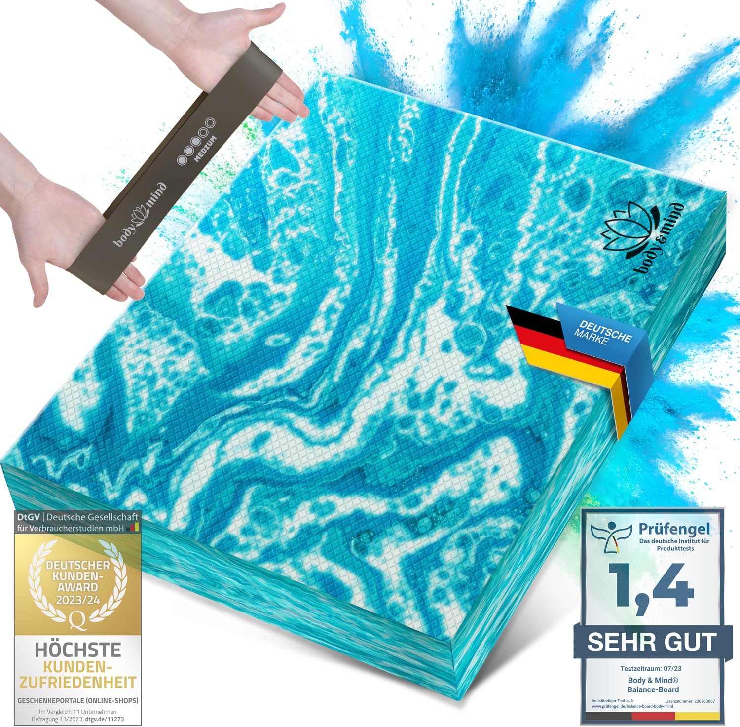 Body & Mind® Balance-Pad; Rutschfestes Balanceboard Weichschaum-Kissen ...