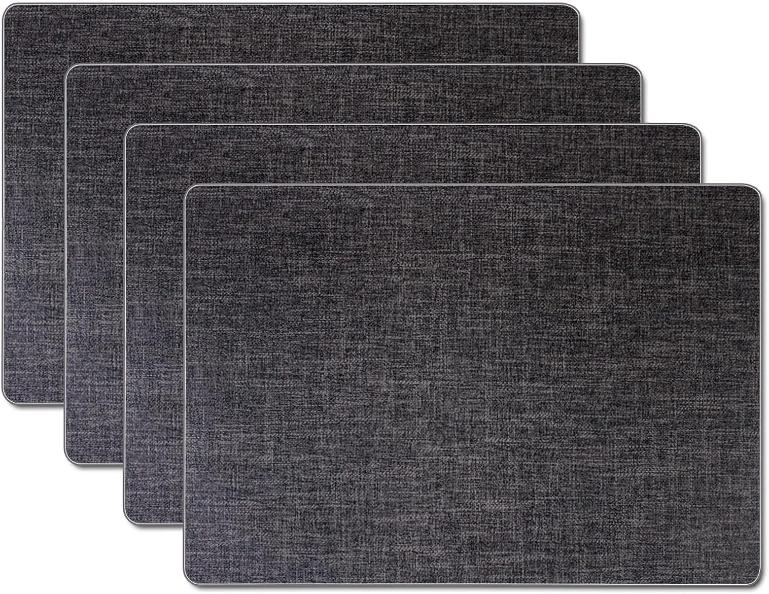 simpletome Placemats Imitation Linen Leather Anti-Slip Double Layer ...