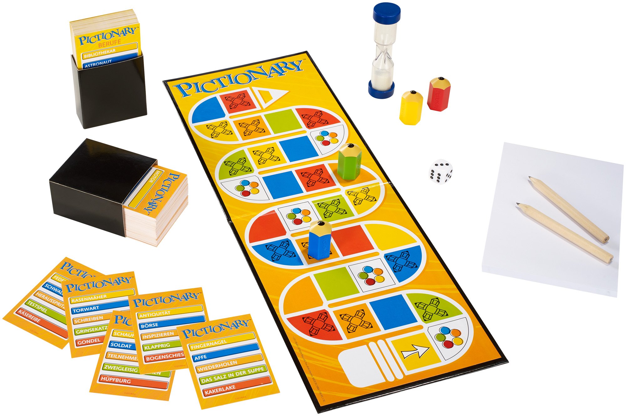 New German Language Pictionary Family Board Game Mattel
