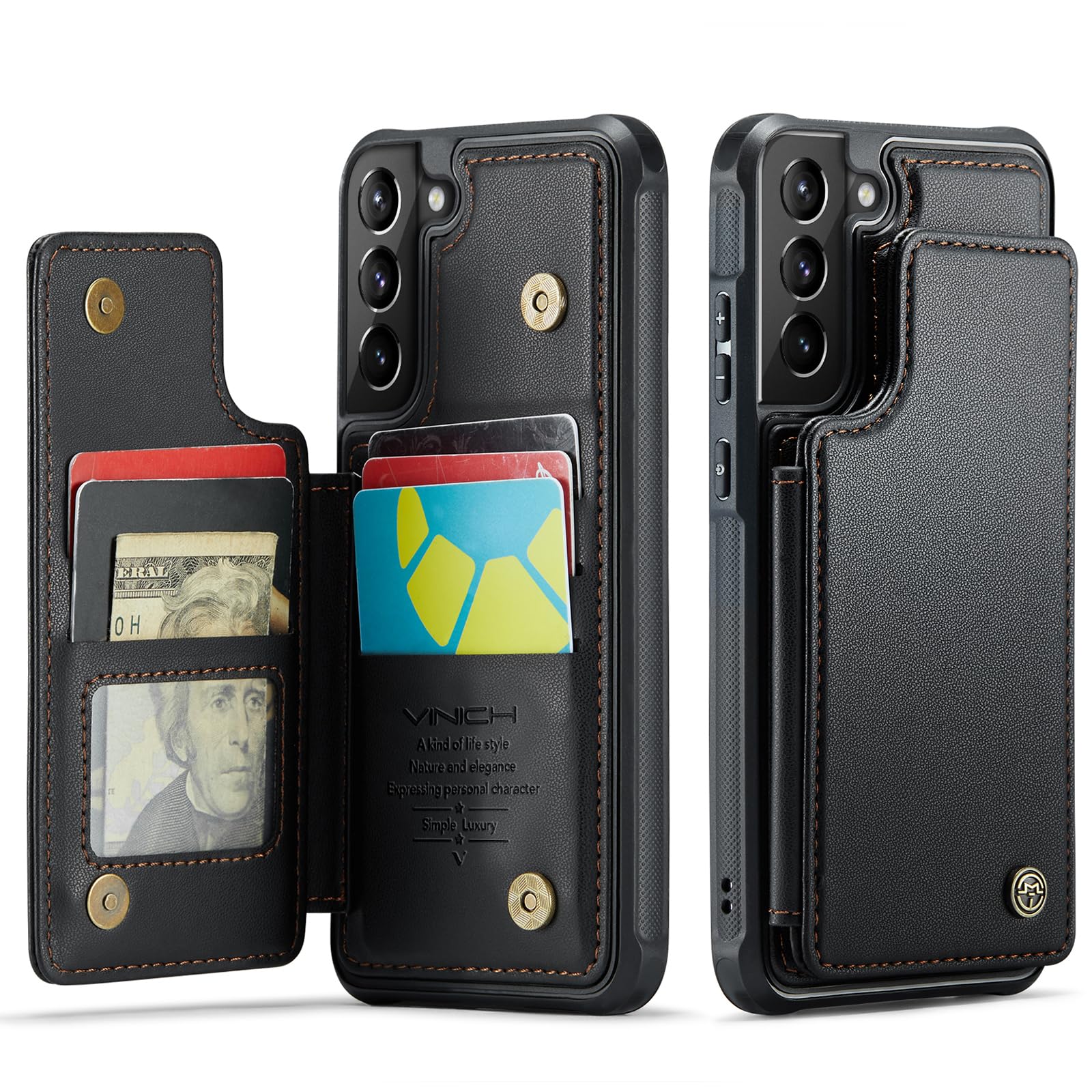 Amazon.com: Vinich for Samsung Galaxy S21 Plus Case with Card Holder, for Samsung S21 Plus ...