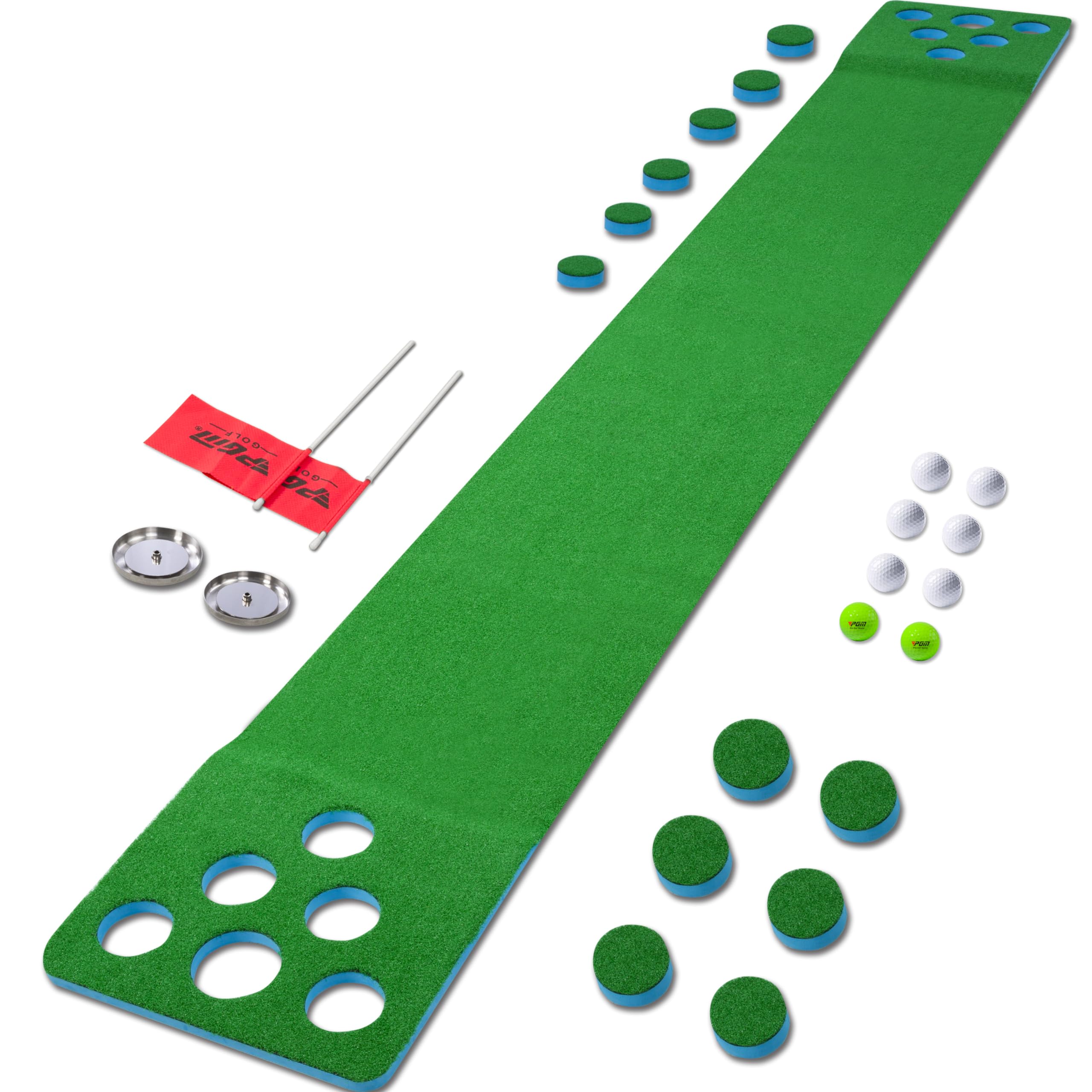 Amazon.com : PGM Golf Pong Game Set - Golf Putting Green Mat with 2 ...